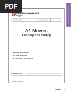 Movers - Speaking Test 1 | PDF