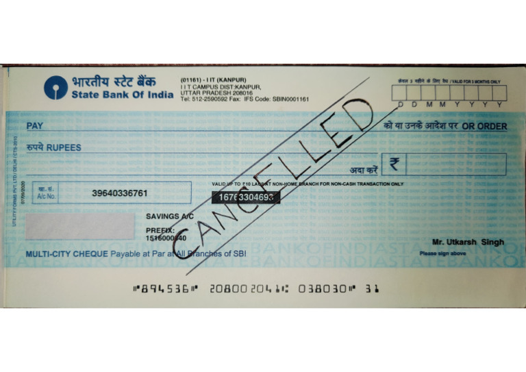 Cancelled Cheque | PDF