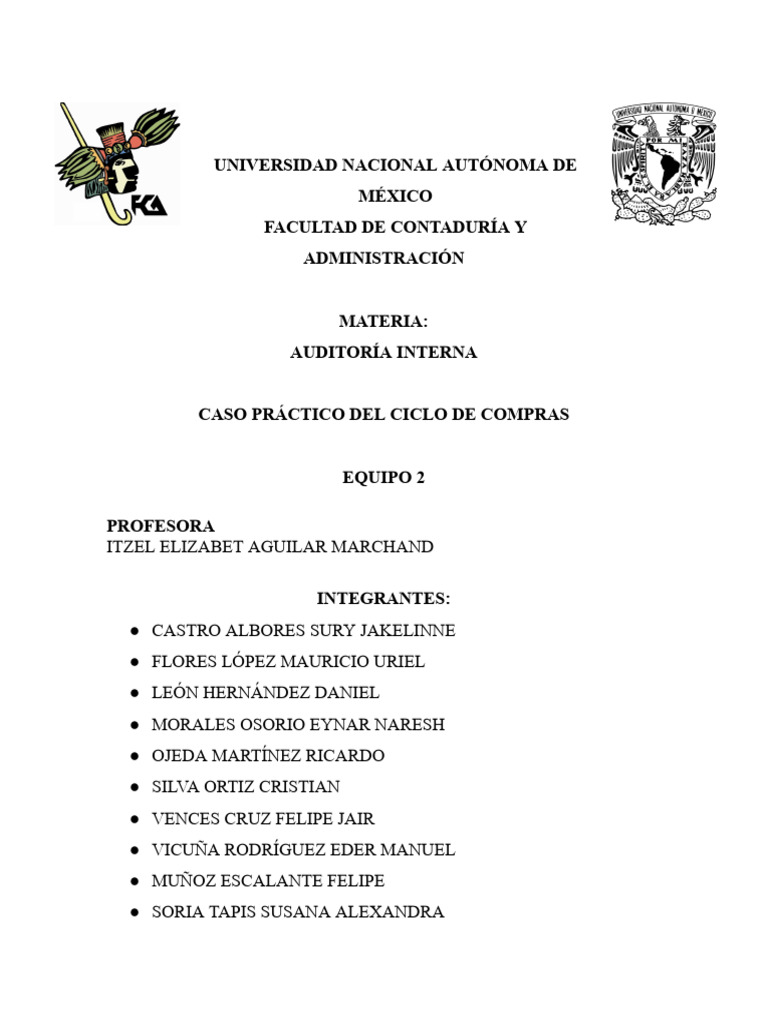 Caso Práctico Del Ciclo de Compras 2024 | PDF | Cuentas por pagar | Contabilidad