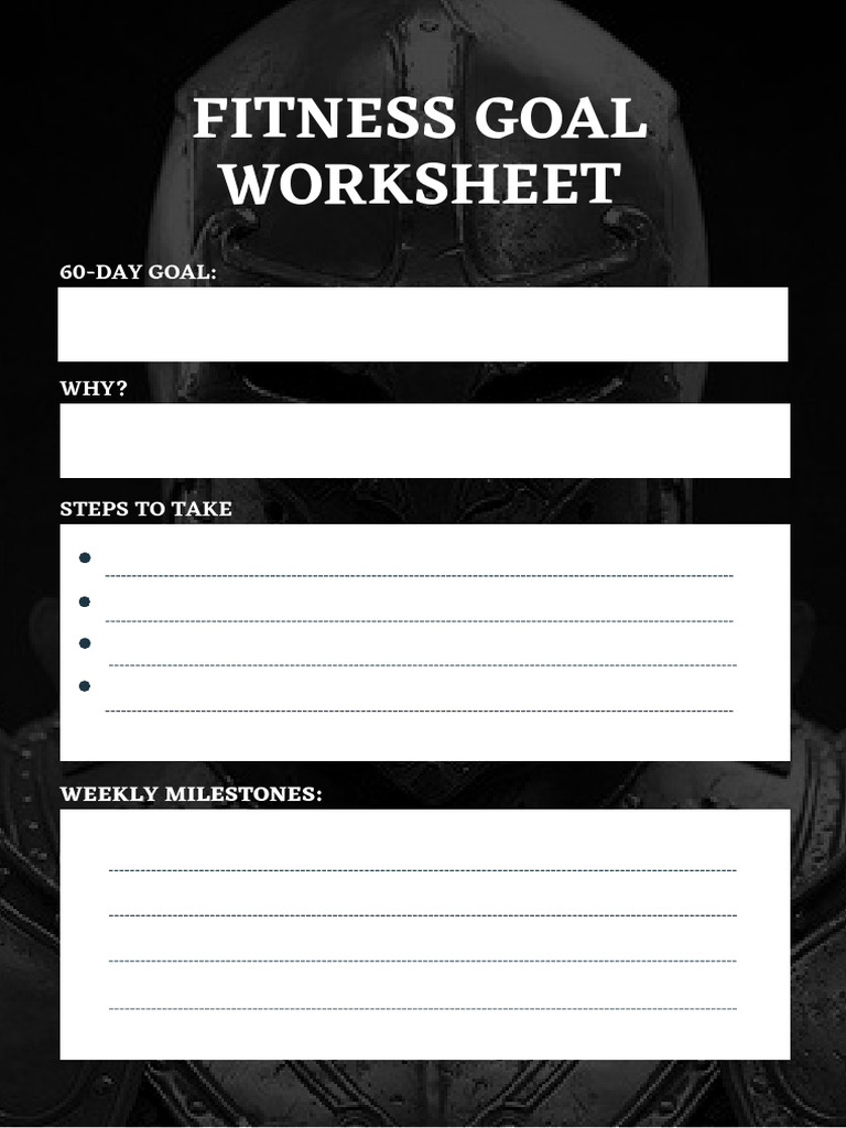 60-Day Goal Setting Worksheets | PDF