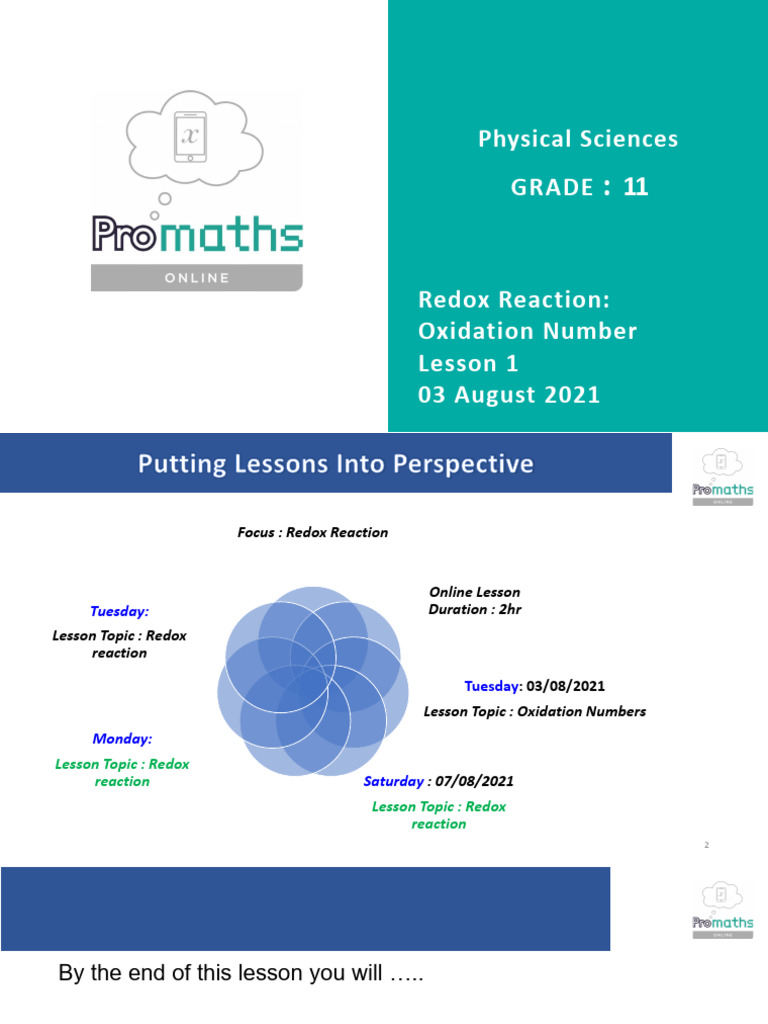 Grade 11 Redox Reactions Overview | PDF | Redox | Ion