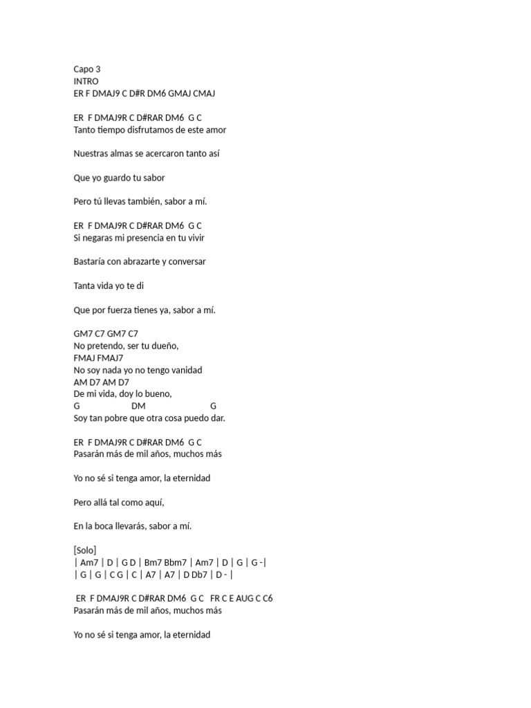 Sabor A Mi | PDF
