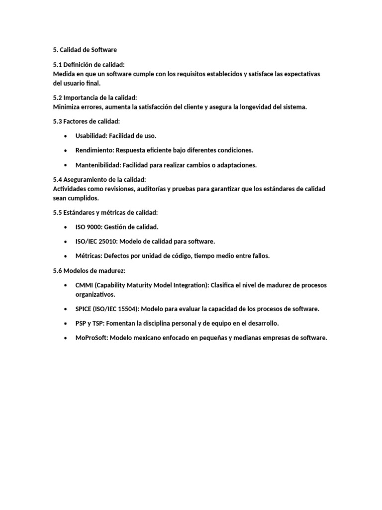 Calidad de Software | PDF