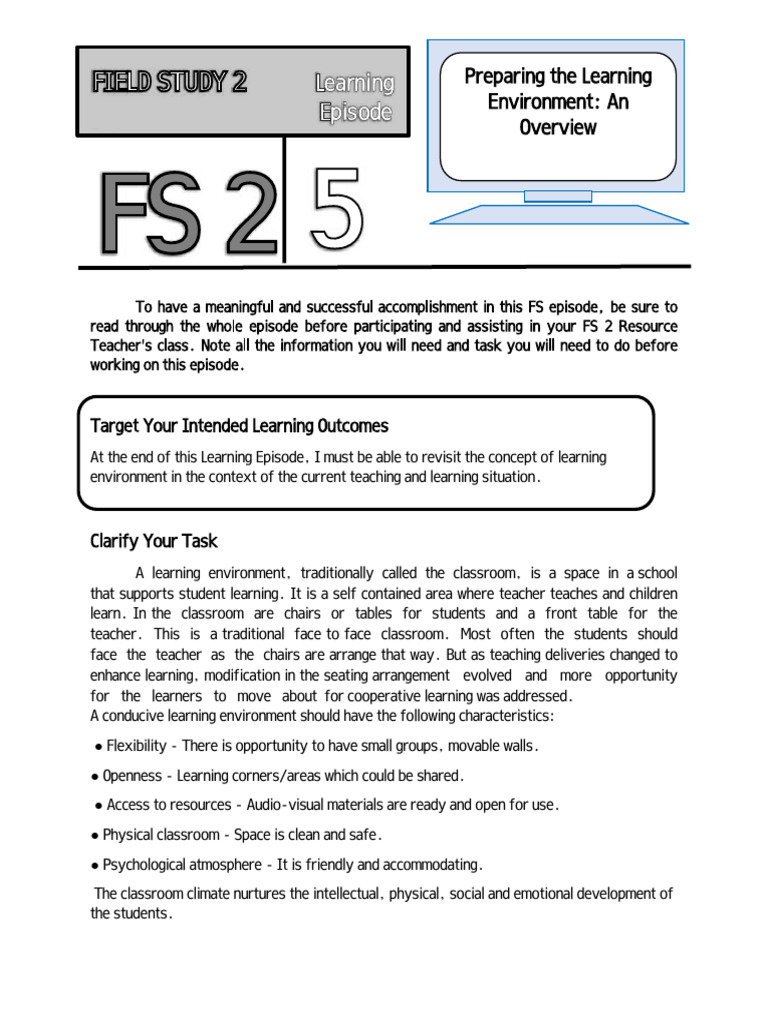 Episode 5_FS2_done | PDF | Learning | Classroom
