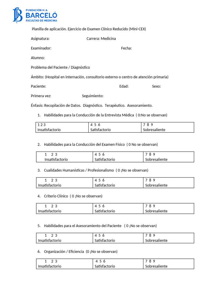 MINICEX 2024 (1) | PDF