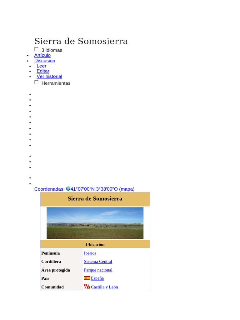Historia y Geografía de Somosierra | PDF