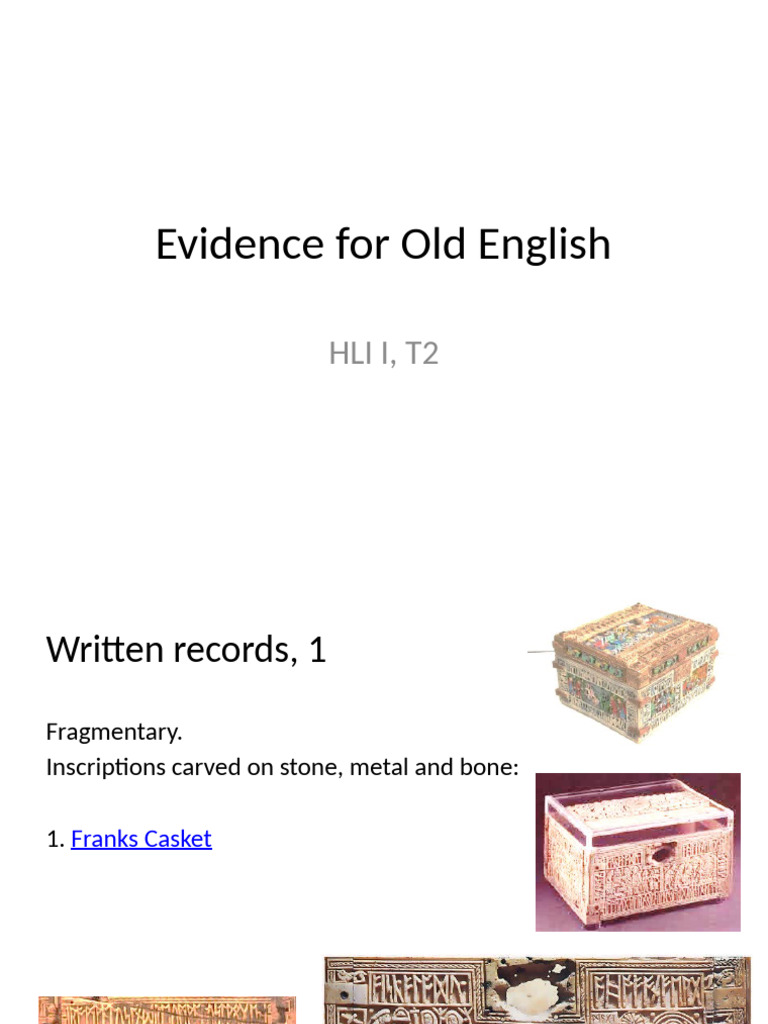 Old English Evidence and Linguistic Methods | PDF | Linguistics | Languages