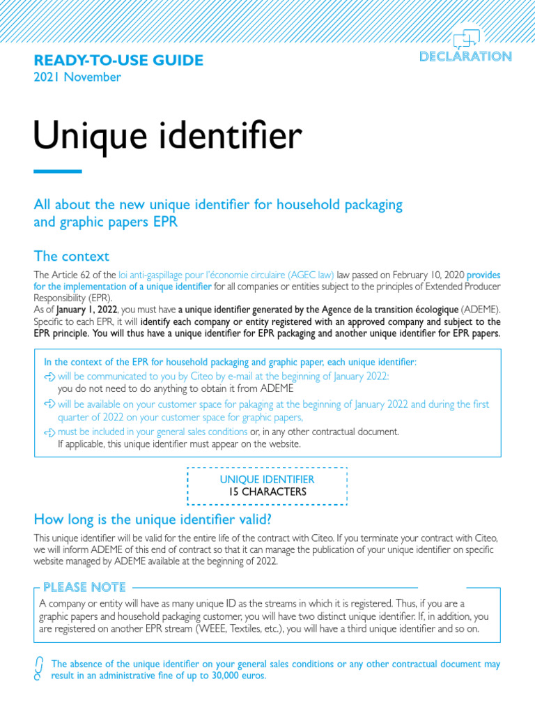 Ready To Use Guide - Unique Id | PDF | Identifier | Computing