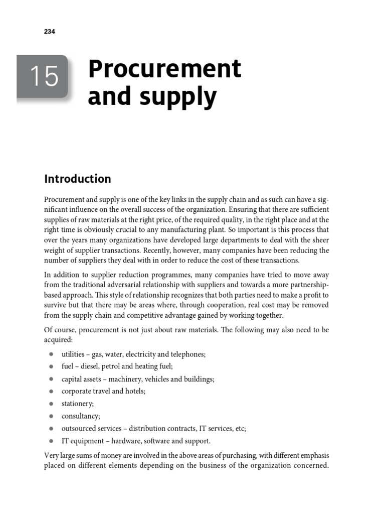 Ch15 Supply Procurement Alan Croucher Baker | PDF | Procurement | Economies