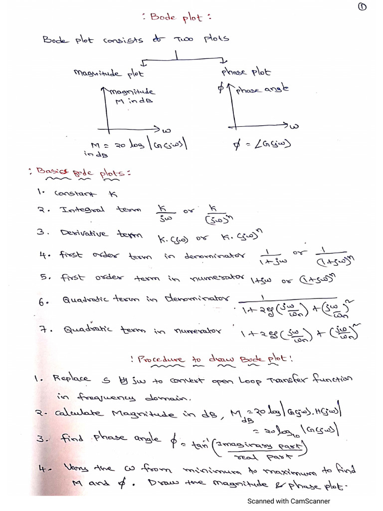 Unit IV Bode Plot Complete | PDF