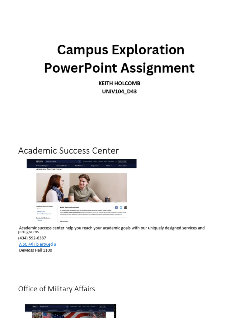 Campus Exploration Assignment | PDF