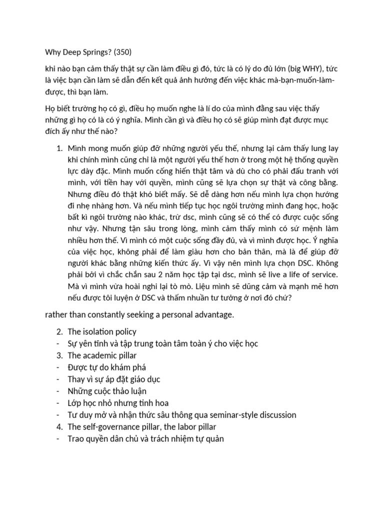 Why Deep Springs | PDF
