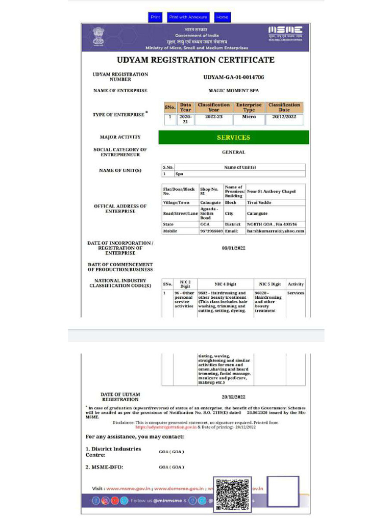 REG Certificate | PDF