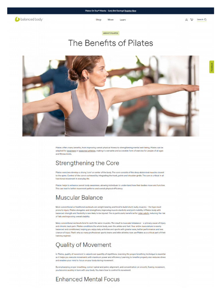The Benefits of Pilates | PDF