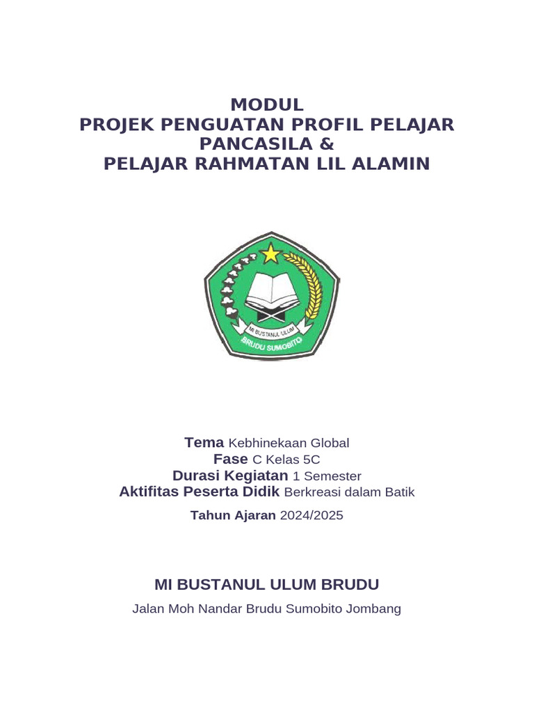 Contoh Modul Proyek p5 - Jannah | PDF