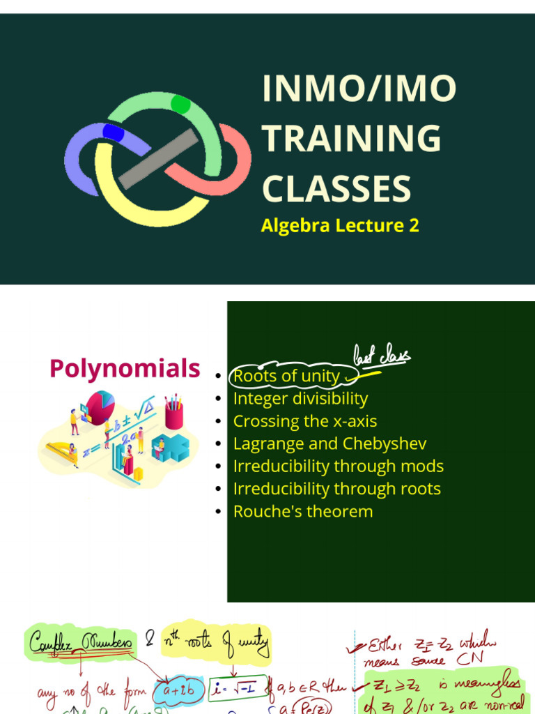 INMO Algebra Class 2 (1) | PDF