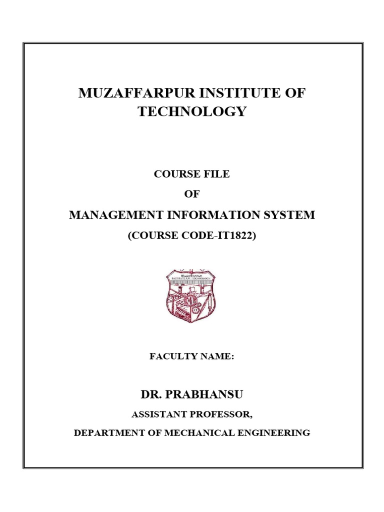 Management Information System | PDF | Engineering | Mechanical Engineering