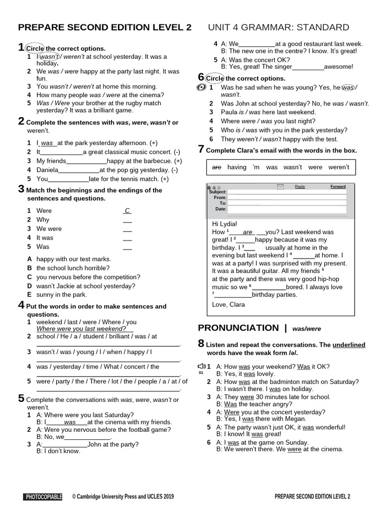 PREPARE_2_Grammar_Standard_Unit_04 | PDF