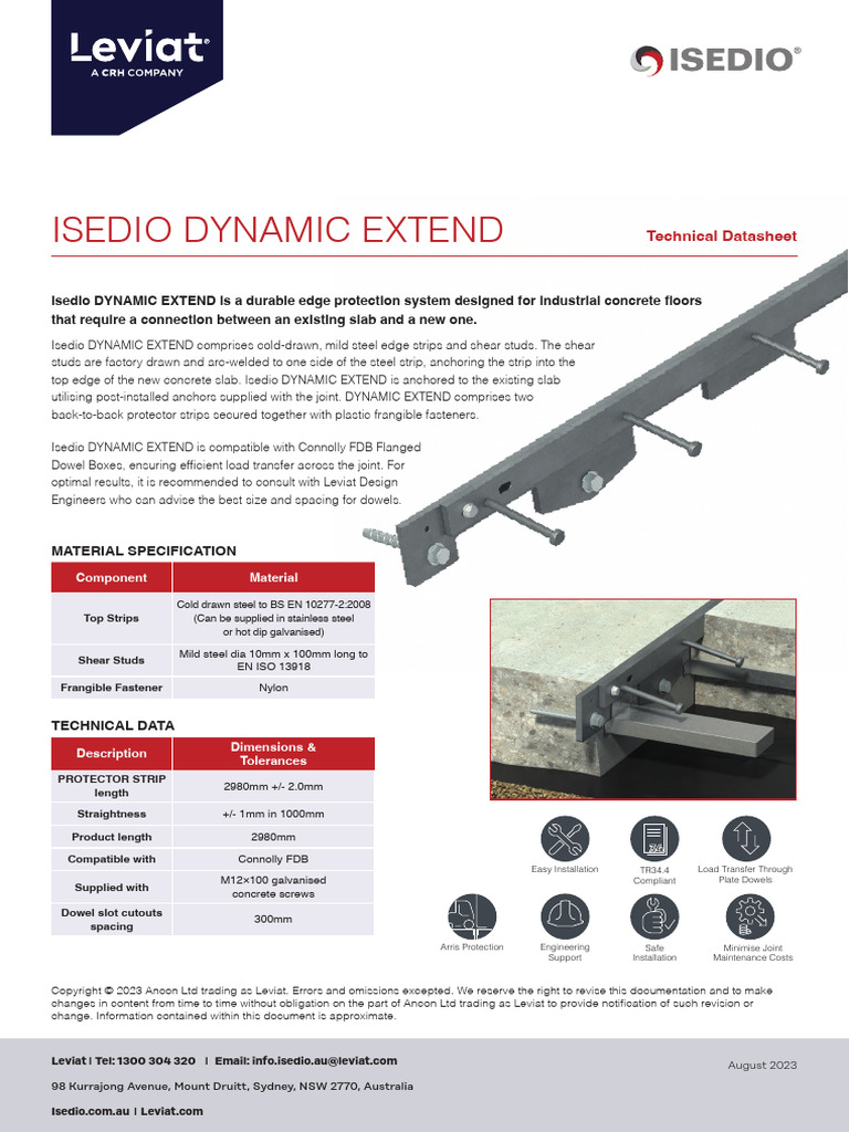 Leviat - Isedio Dynamic Extend Datasheet v5 - Link | PDF | Building Materials