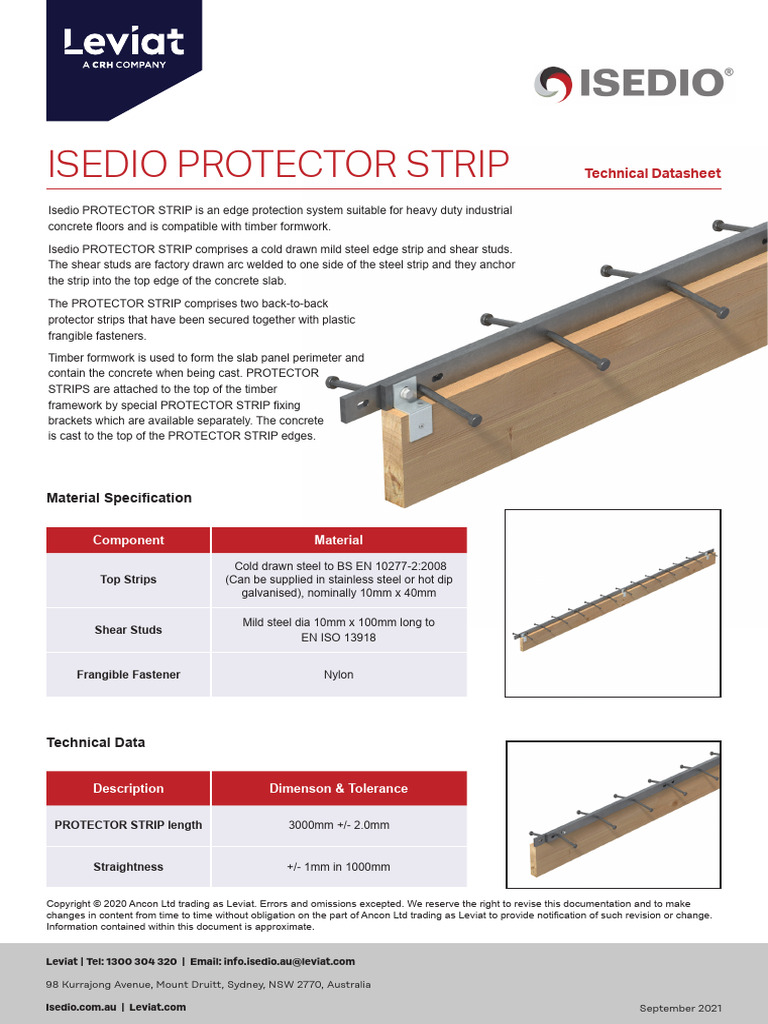 Leviat Isedio PROTECTOR STRIP Datasheet Aus | PDF