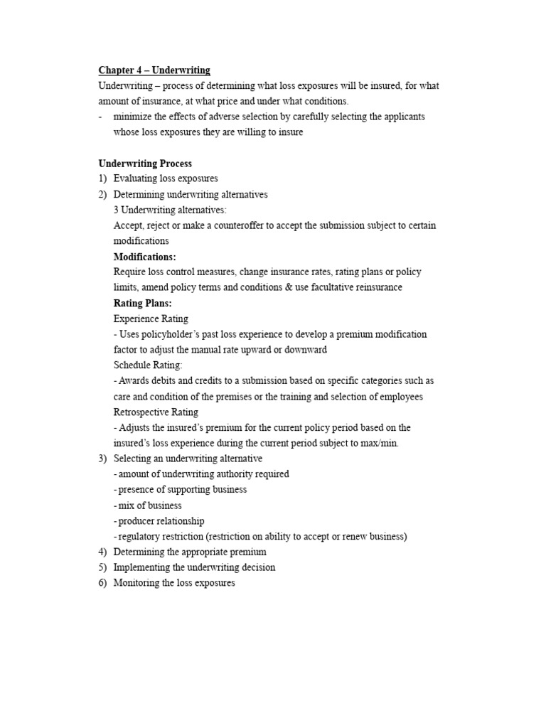 Insurance Underwriting | PDF | Underwriting | Insurance