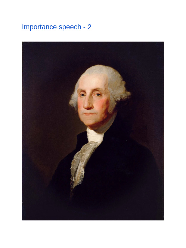 George Washington's First Inaugural Address. | PDF | George Washington