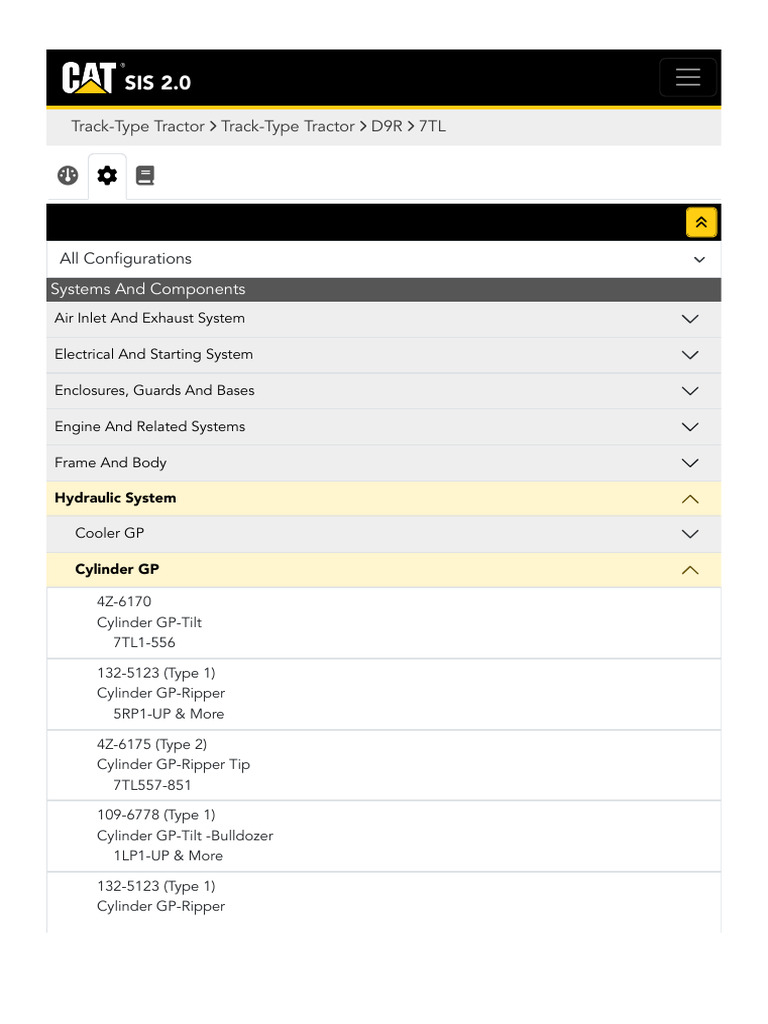 Cat 844H Hydraulic Cylinder Components | PDF | Engine Technology ...