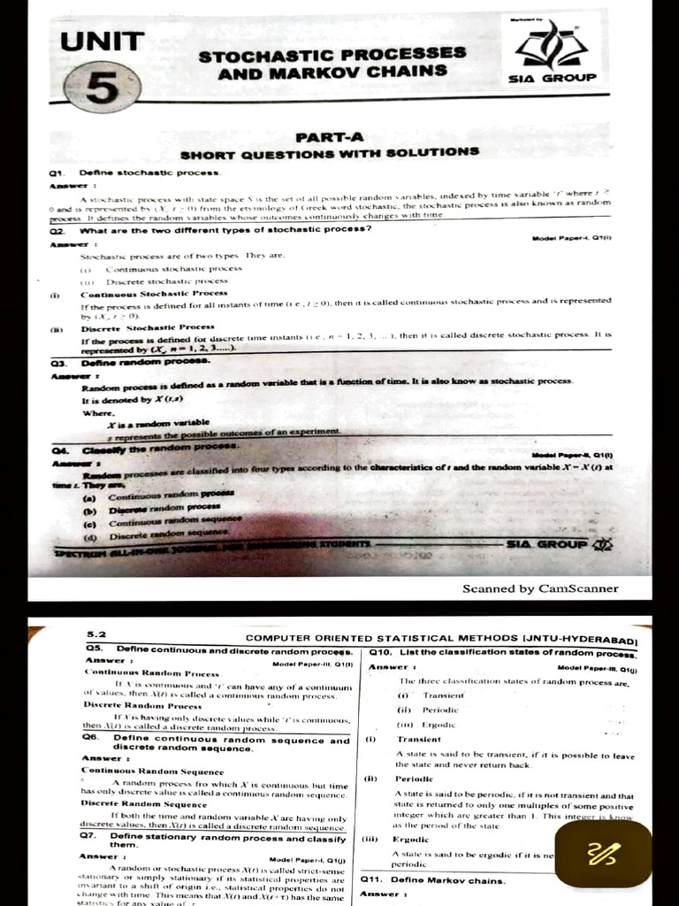 DOC 1 | PDF | Stochastic Process | Random Variable
