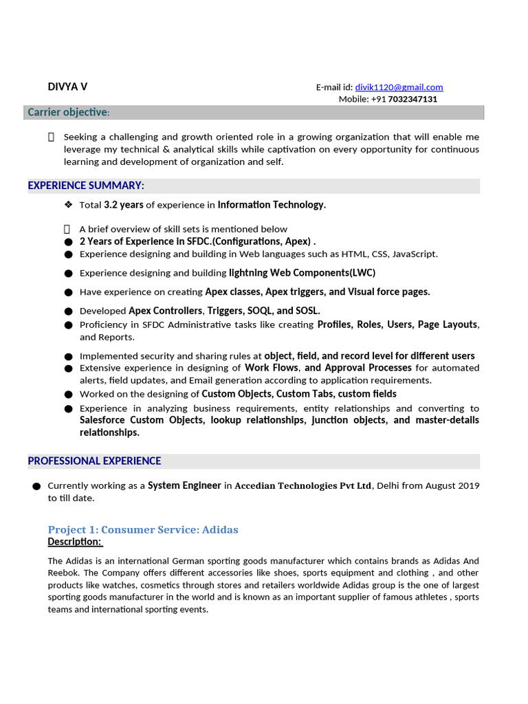 Divya SFDC | PDF | Html | Computing