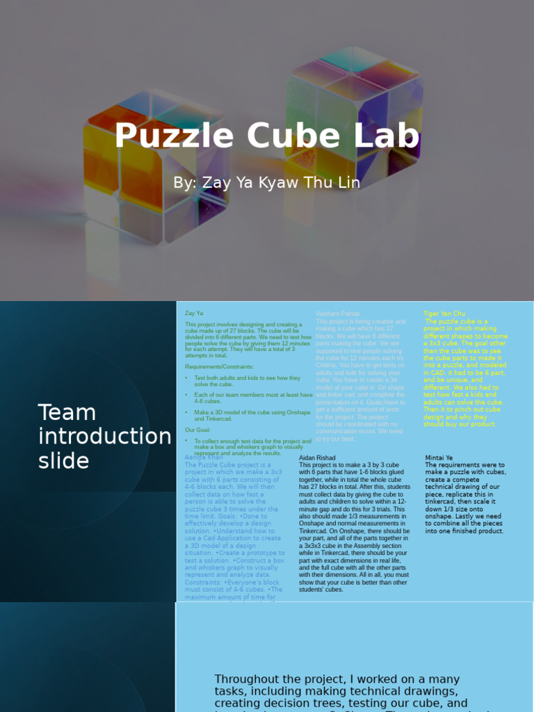 Puzzle Cube Write Up - ZYKTL | PDF | Cognitive Science | Cognition