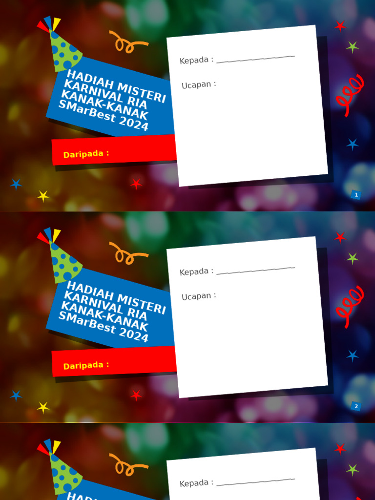 KAD HADIAH MISTERI | PDF