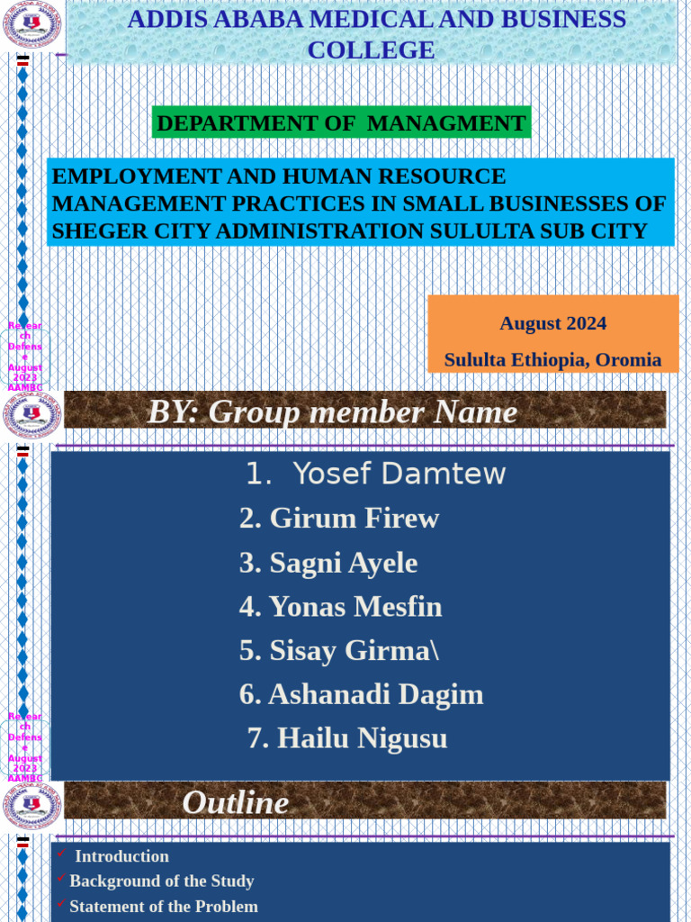 Girum and Sisay Group Research Ppt (1) | PDF | Questionnaire | Employment