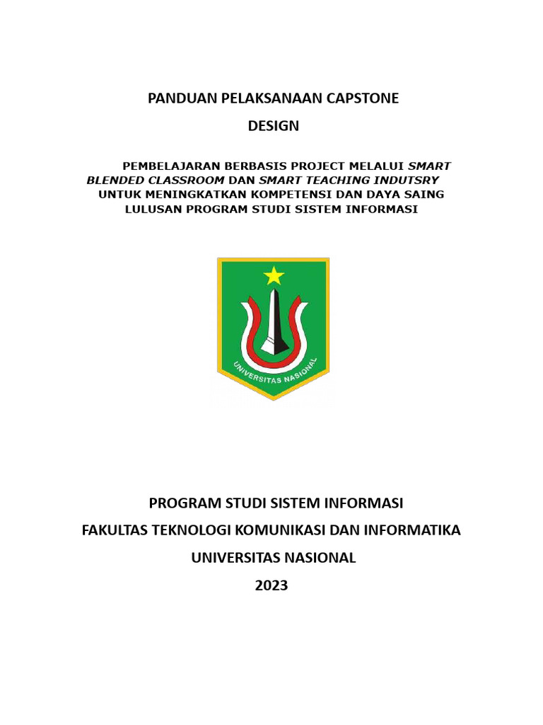Panduan Capstone Project Program Studi Sistem Informasi | PDF