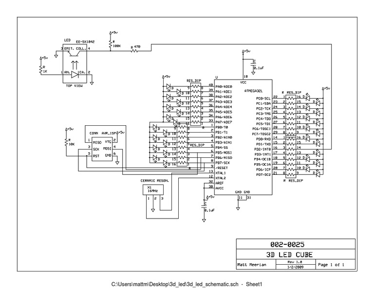 3D LED Circuit Schematic Diagram | PDF | Art | Computers