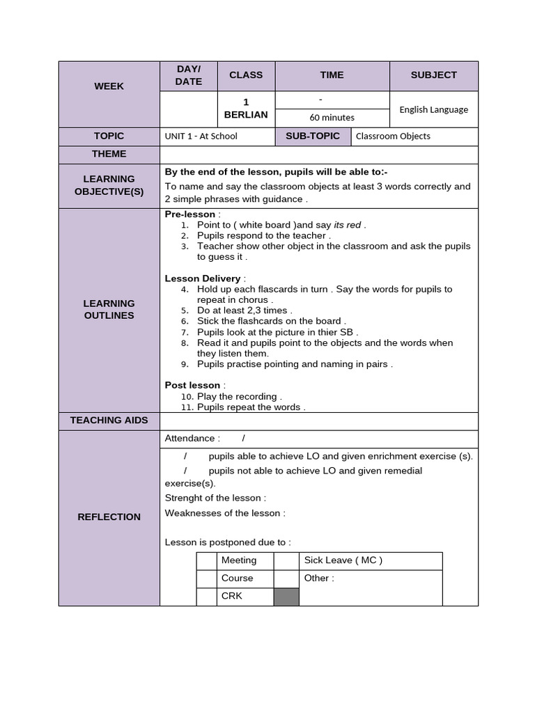 rph 4 | PDF | Vocabulary | Teachers