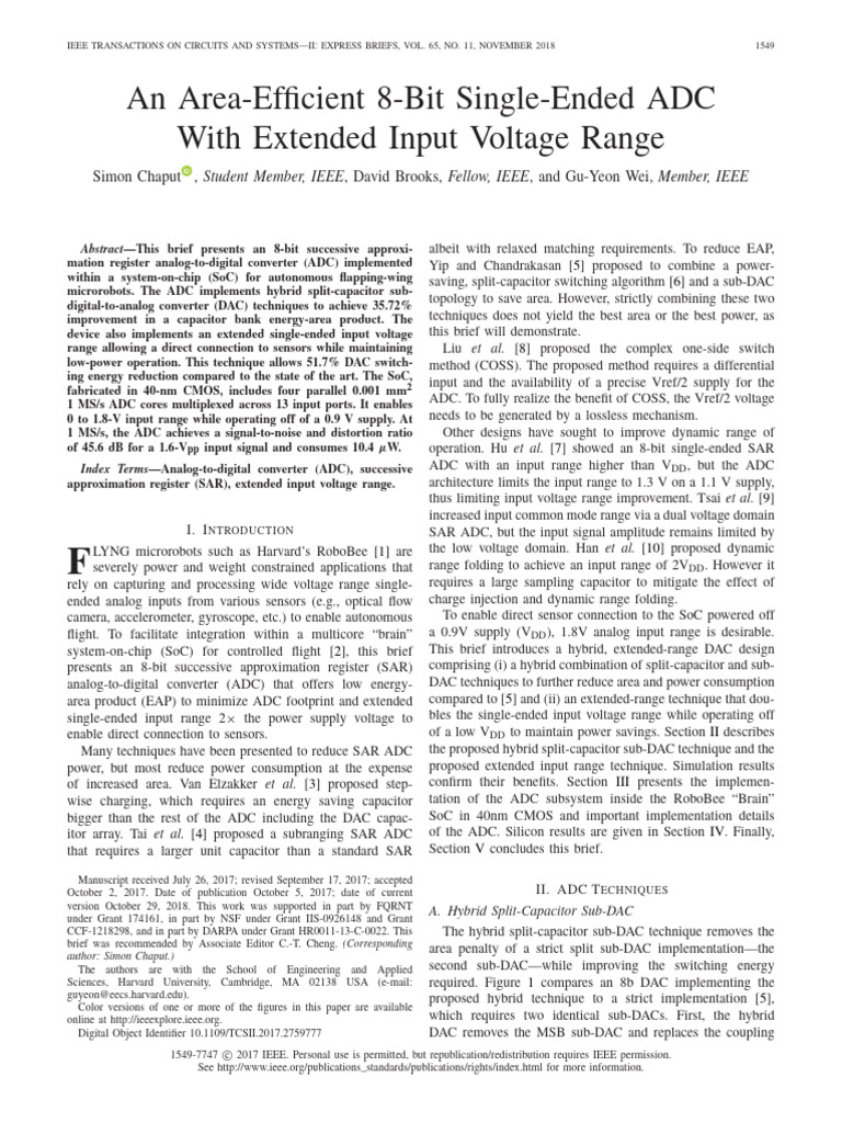 an_area-efficient_8-bit_single-ended_adc_with_extended_input_voltage_range | PDF | Analog To ...