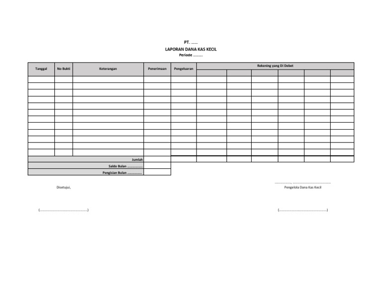 Form Kas Kecil | PDF