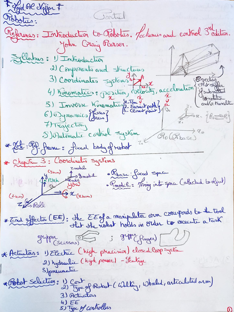 Robotics - Midterm | PDF