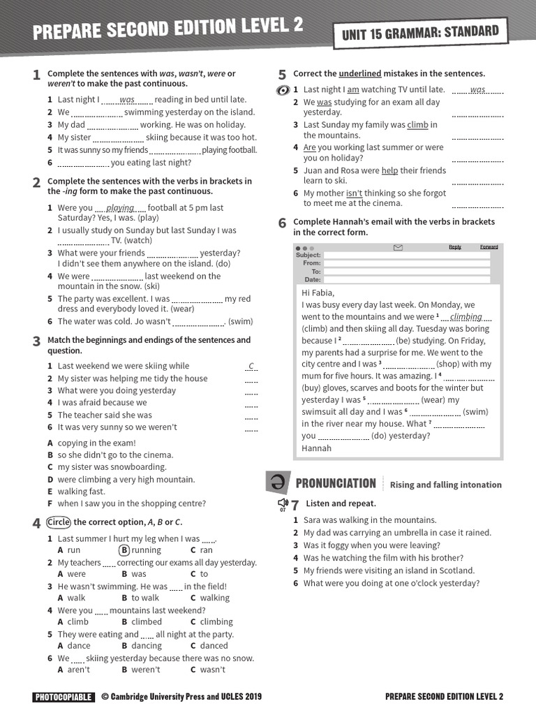 PREPARE 2 Grammar Standard Unit 15 | PDF | Grammar | Linguistics
