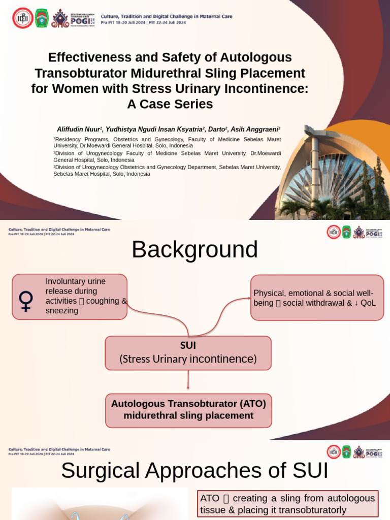 ATO Kupang Presentation 3 | PDF | Urinary Incontinence | Medical Specialties