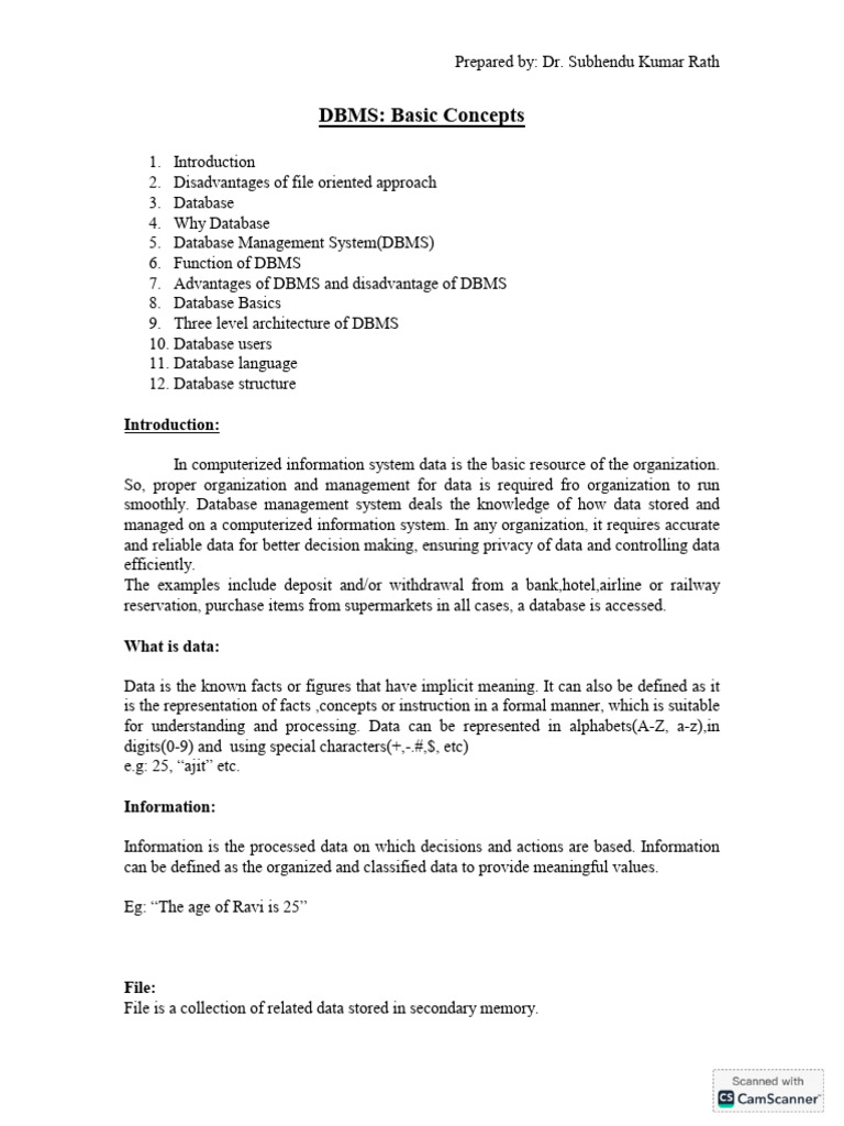 DBMS FOR PROGRAMMERS | PDF | Databases | Conceptual Model