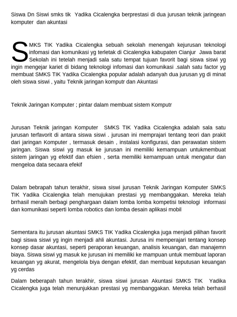 Rauf Dan Dendra kls X TKJ | PDF