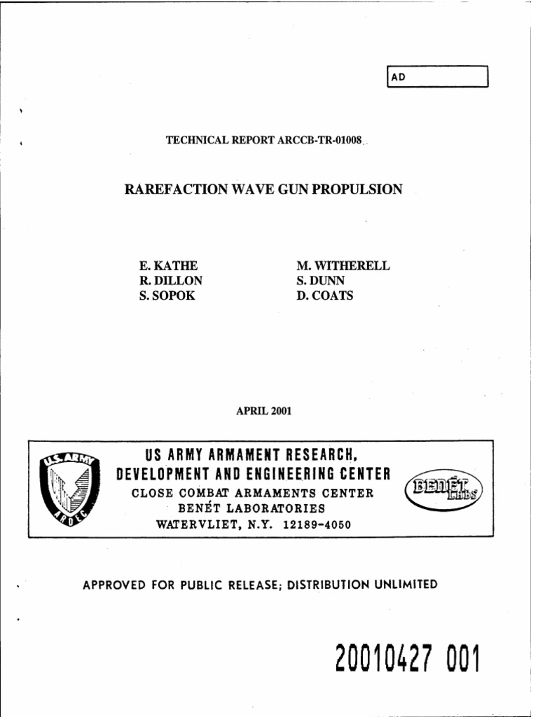 Rarefaction Wave Gun Propulsion | PDF | Gun Barrel | Gun
