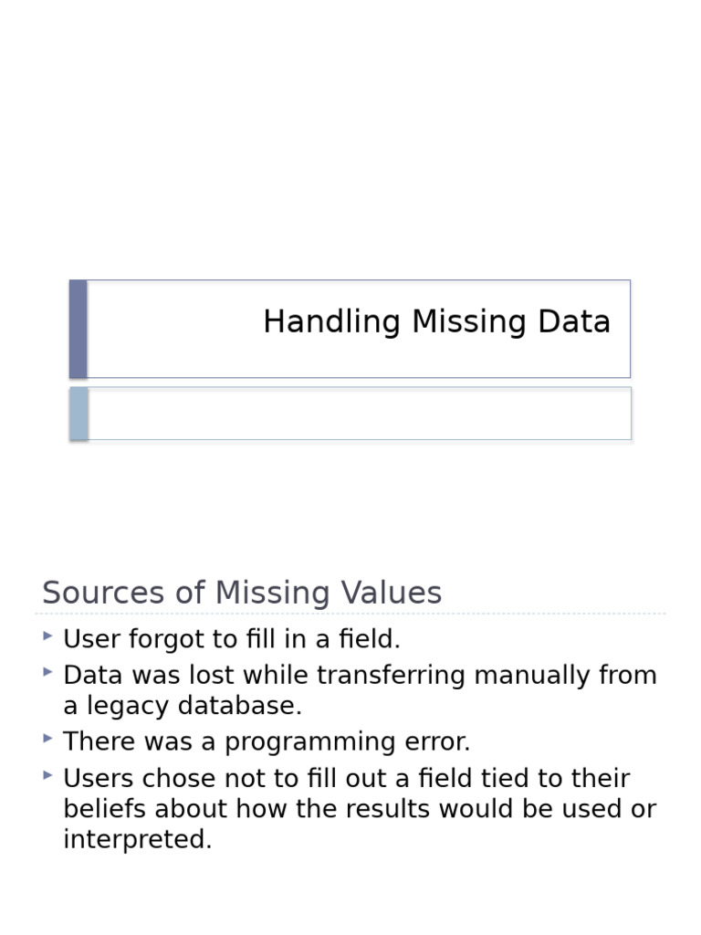 Pandas Missing data | PDF | Boolean Data Type | Integer (Computer Science)