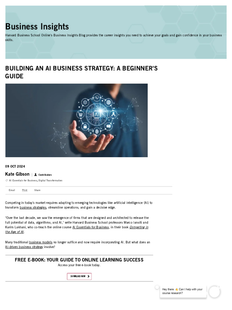 Building an AI Business Strategy_ A Beginner's Guide | PDF | Artificial ...