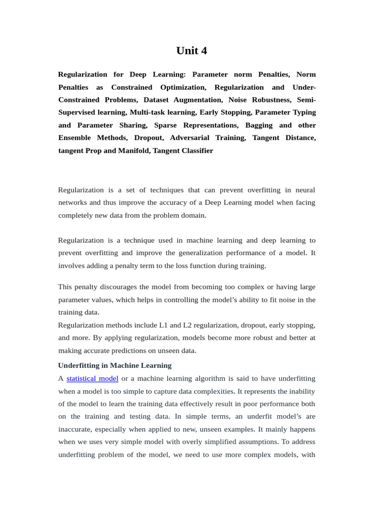 Regularization Techniques in Deep Learning | PDF | Machine Learning ...