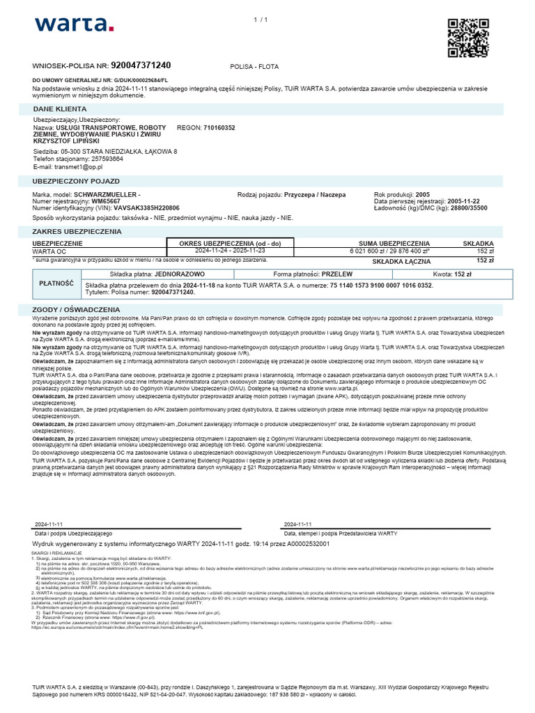 Polisa 920047371240 | PDF