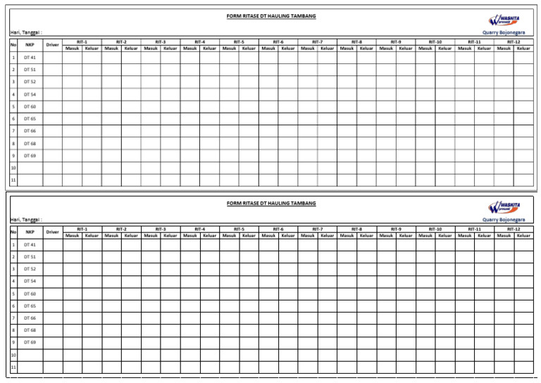 Form RItase DT Hauling | PDF