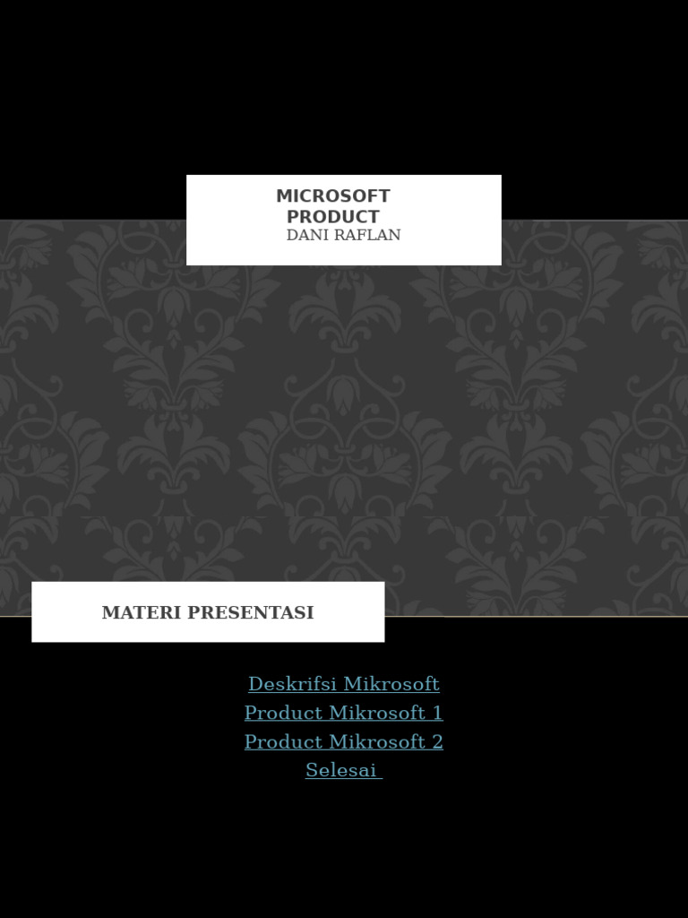 Dani Raflan Microsoft Product X Akuntasi | PDF