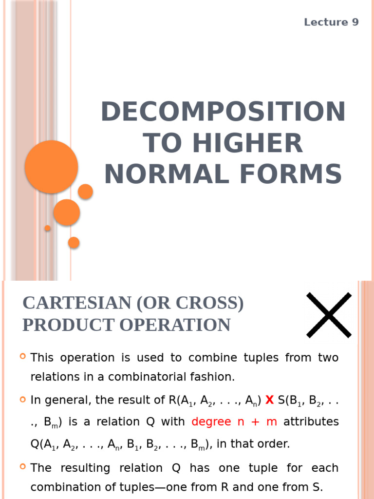 Lect 9 Decomposition | PDF | Computer Data | Databases